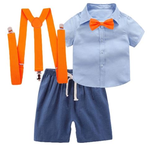 ☄™ Blippi Glasses Hat Costume Dress Up Set Bowtie Suspenders Shirt