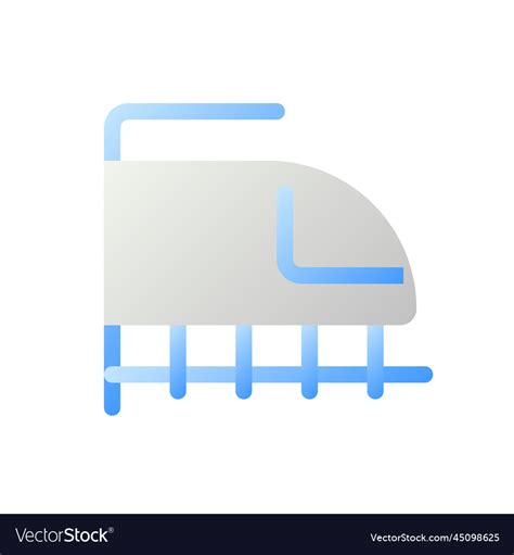 Rail Transport Flat Gradient Two Color Ui Icon Vector Image