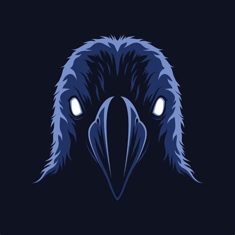 Raven Head Illustration Vector 42335956 Vector Art At Vecteezy