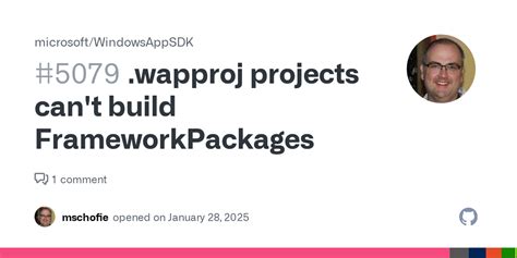 Wapproj Projects Cant Build Frameworkpackages · Issue 5079 · Microsoftwindowsappsdk · Github