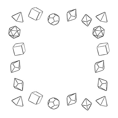Black Dice Frame In Square Shape Hand Drawn Premium Vector