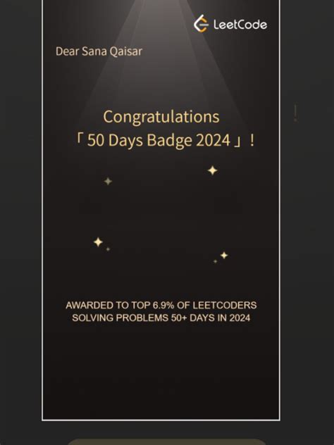 Leetcode Badge Milestone Codingjourney Achievement Icodeguru Learning Growth