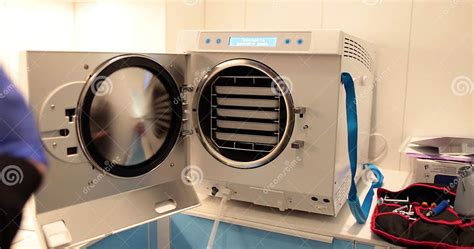 Disinfection Of Dental Instruments In An Autoclave Stock Image Image