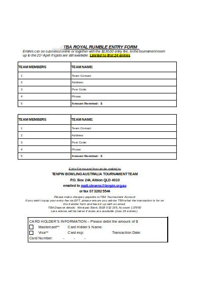 Free 52 Entry Forms In Pdf Ms Word Excel