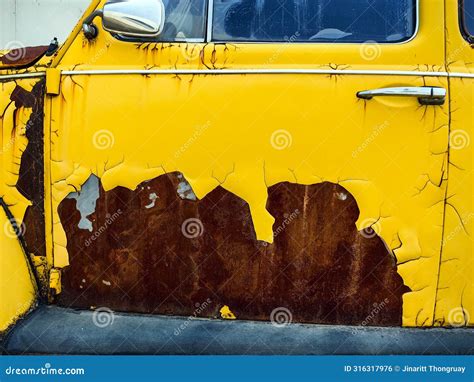 Damaged And Peeling Car Paint Surfaces Due To Age And Incorrect Paint