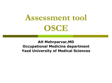 Ppt Osce Assessment Tool For Clinical Communication Skills Powerpoint Presentation Id9563432