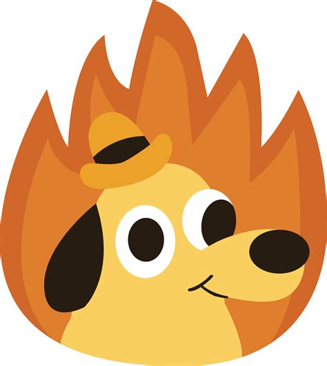 This Is Fine Dog Meme Icon 12721541 Vector Art At Vecteezy