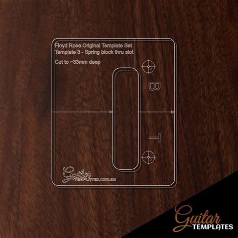 Floyd Rose Bridge Routing Template Guitar Templates