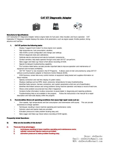 Cat Et Diagnosticadapter Pdf