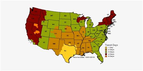 Ups Ground Delivery Map Ups Shipping Map From Tx 532x329 Png