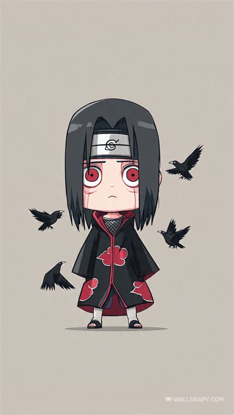 Itachi Uchiha Chibi Anime Style Sweet Wallpaper