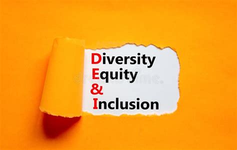 Dei Diversity Equity And Inclusion Symbol Concept Words Dei Diversity