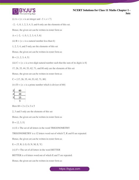 Ncert Solutions For Class 11 Maths Exercise 1 1 Chapter 1 Sets