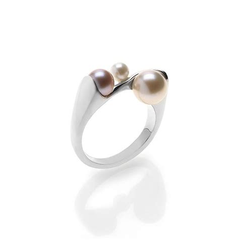 Pearl Ring By Alexan Cerna Gold And Pearl Ring Artful Home Pearl Ring Gold Pearl Ring Pearls