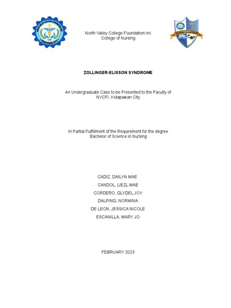 Nursing Care For Zollinger Ellison Syndrome Pdf Pancreas Medical