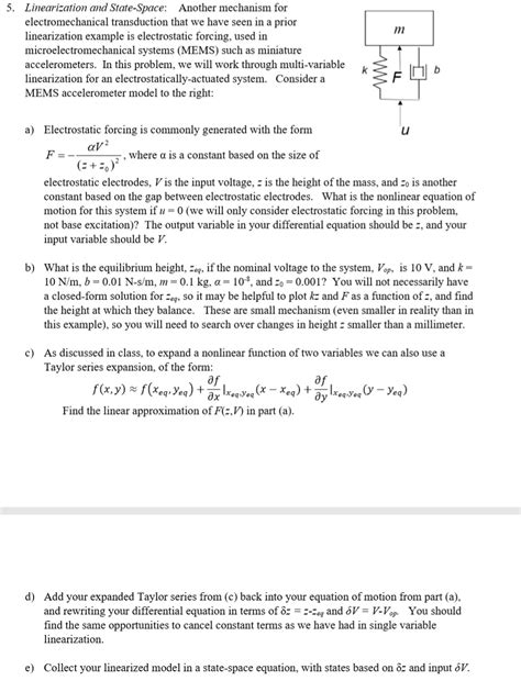 Linearization And State Space Another