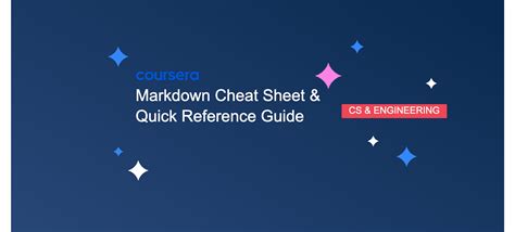 Markdown Cheat Sheet Coursera