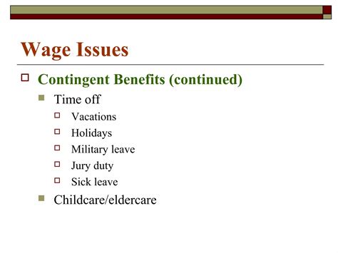 Wage And Benefit Issues Ppt