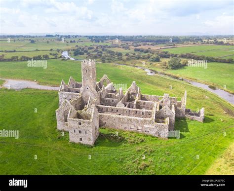 An Aerial View Of Ross Errilly Friary One Of The Best Preserved