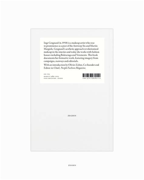 Inge Grognard Makeup 1989 2005 Zegris