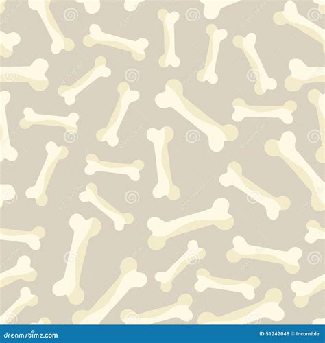 Seamless Pattern Background With Abstract Bone Stock Vector