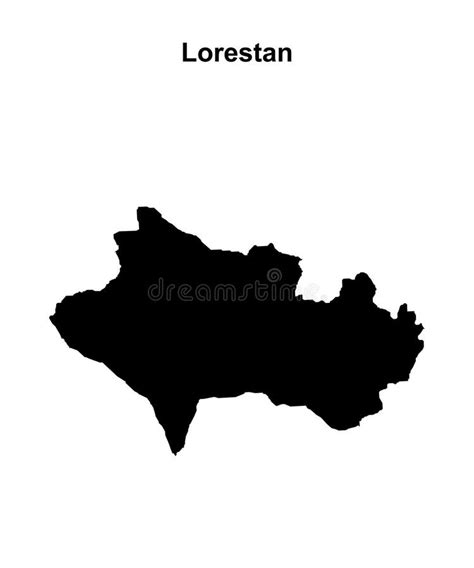 Lorestan Outline Map Stock Vector Illustration Of Province 360436052