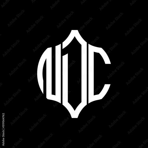 Ndc Letter Logo Ndc Best Black Background Vector Image Ndc Monogram