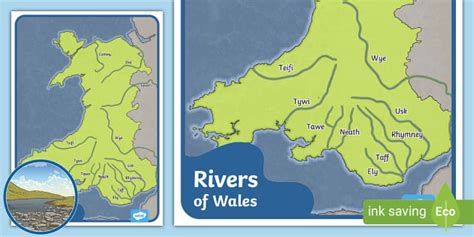Welsh Rivers Map Rivers In Wales Teacher Made Twinkl