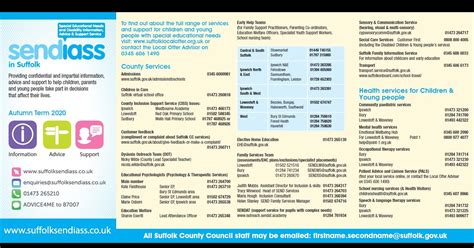 Sendiass Have Updated Our Helpful Suffolk User Forum