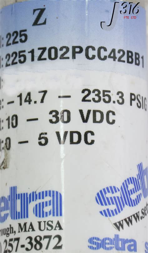 T206 Setra Model 225 Pressure Transducer 147 2353psig