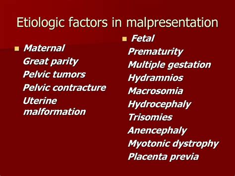 Malpresentation And Cord Prolapse Ppt Download