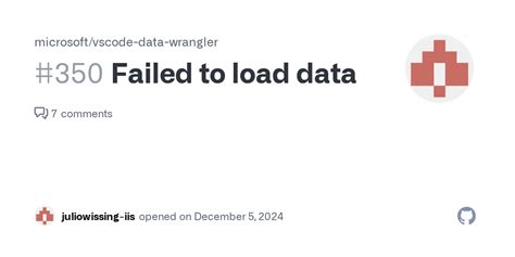 Failed To Load Data Issue Microsoft Vscode Data Wrangler GitHub