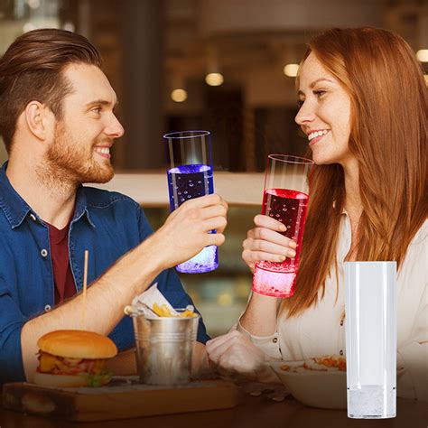 Usdian Light Up Led Drinking Glasses Colorful Glowing Tumbler 8 Color