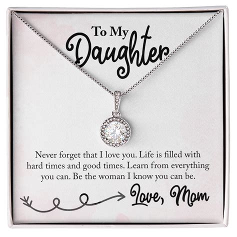 T For Daughter Personalized Necklace Custom T For Daughter To