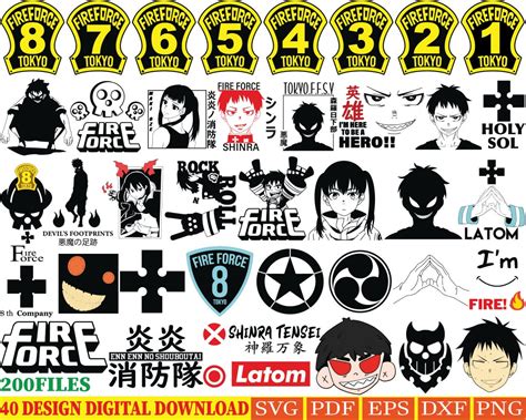 40 Designs Anime Bundle Svg Digital Download Japanese Svg Anime