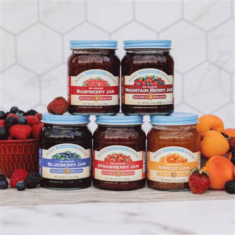 Healthsmart Assorted Jam Case Natures Hollow Sugar Free Preserves Syrup Honey Bbq