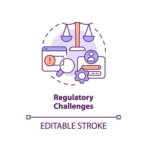 Editable Regulatory Challenges Icon Concept Isolated Vector Lobbying Government Thin Line
