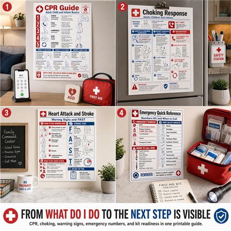 First Aid Guide Emergency Reference Charts Digital Download Etsy