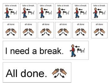 Pecs Communication Board Breakall Done By Natalie Lennon Tpt