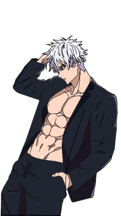 Gojo Satoru Digital Art Six Pack Abs Showcase Jujutsu Kaisen Fan