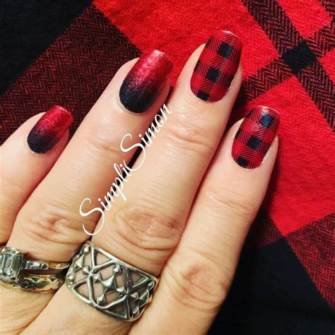 Nailin It With Jesss Flowpage Plaid Nails Plaid Nail Art Color
