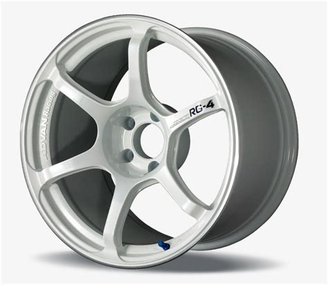 Advan Racing Rg 4 Wheels White Metallic And Ring Racing White