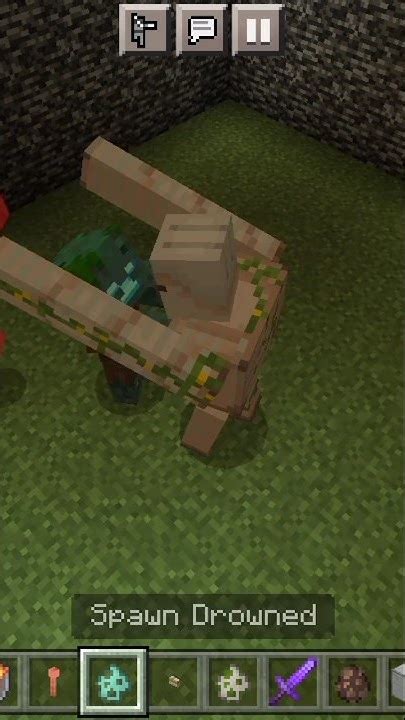 Iron Golem Vs Five Drowned Iron Golemdrownedmincraft Youtube