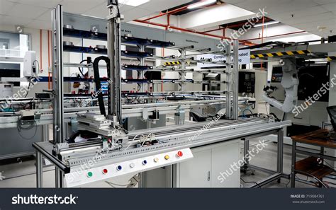Computer Integrated Manufacturing Cim System Modern Foto Stok 719084761