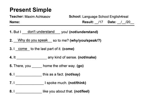 Exercícios Simple Present Pdf Com Gabarito Retoedu
