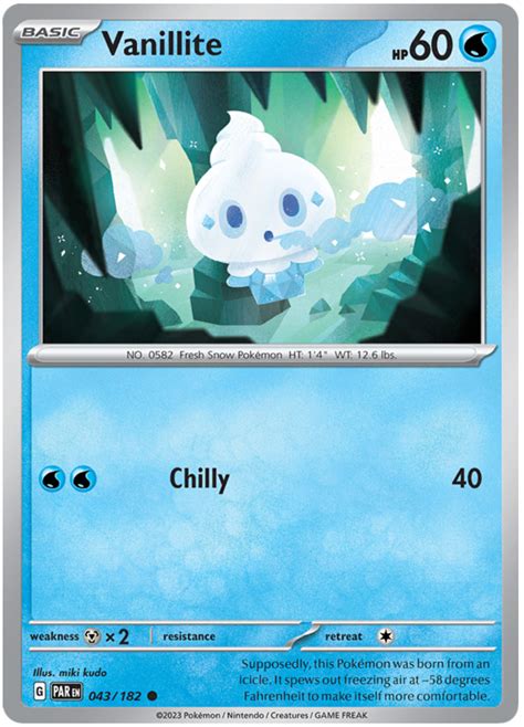 Vanillite Paradox Rift 43 Pokemon Card