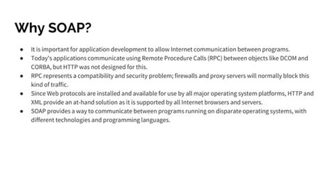 Soap Simple Object Access Protocol Pptx Email Internet