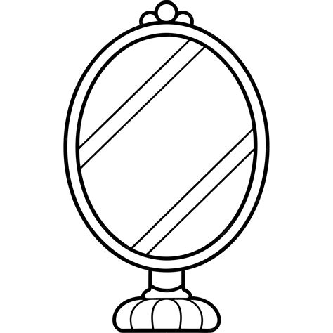 Premium Vector Mirror Outline Coloring Book Page Line Art