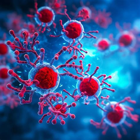 Premium Ai Image Virus Cells Medical Background