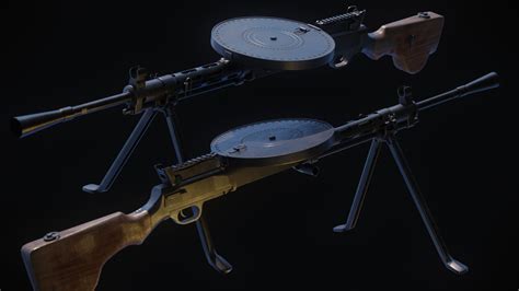 Dp 27 Machine Gun Model Turbosquid 2206249